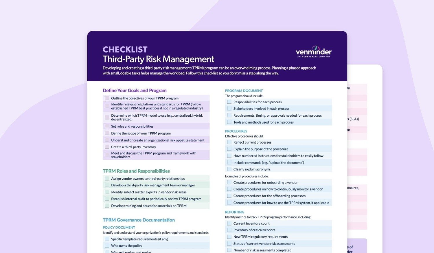 Third-Party Risk Management Checklist