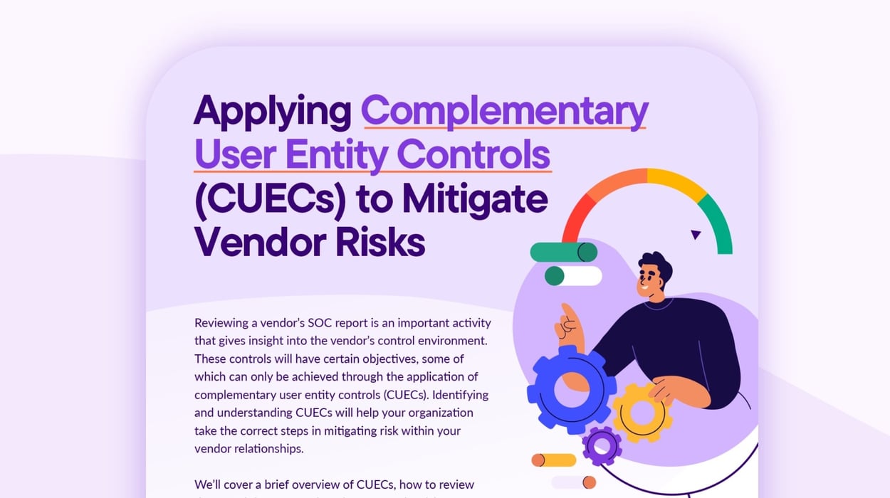 Applying Complementary User Entity Controls to Mitigate Vendor Risks