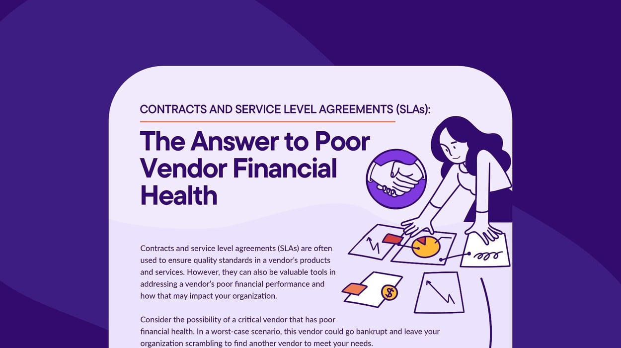Contracts and SLAs: The Answer to Poor Vendor Financial Health