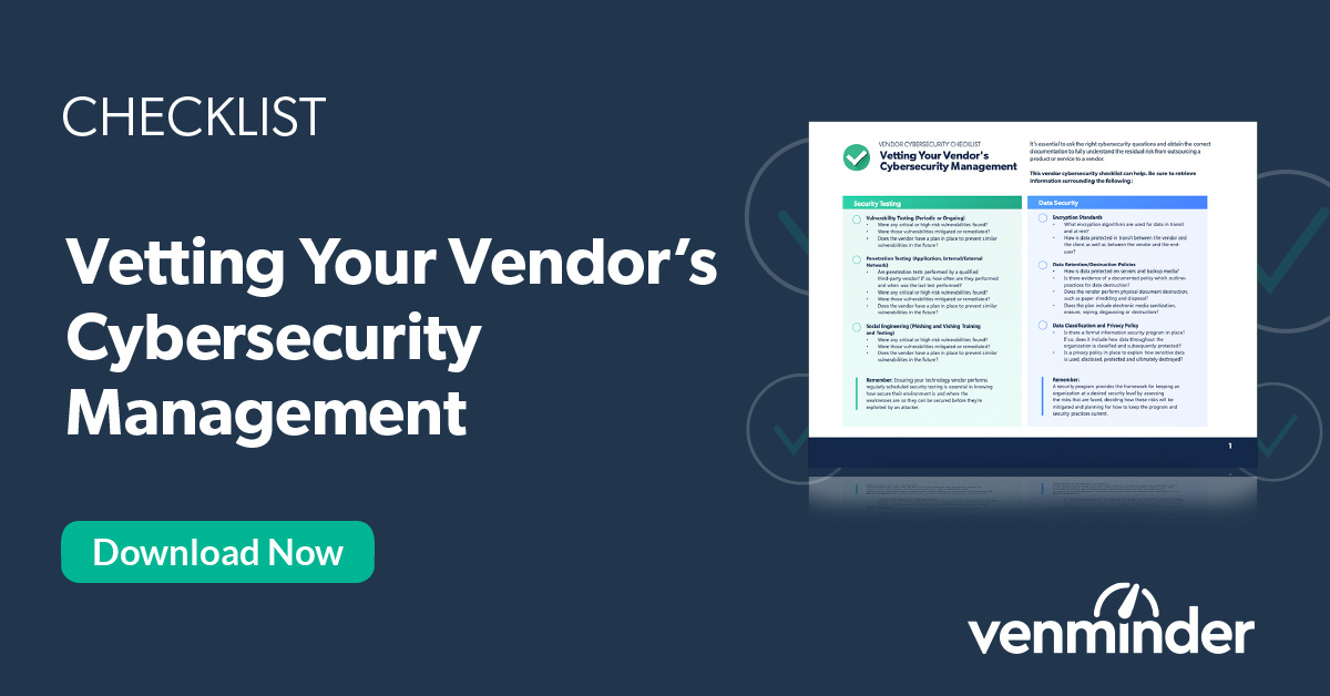 Vendor Cybersecurity Checklist