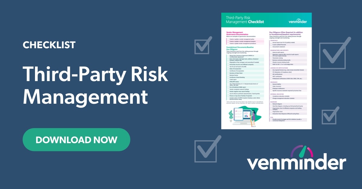 Third-Party Risk Management Checklist