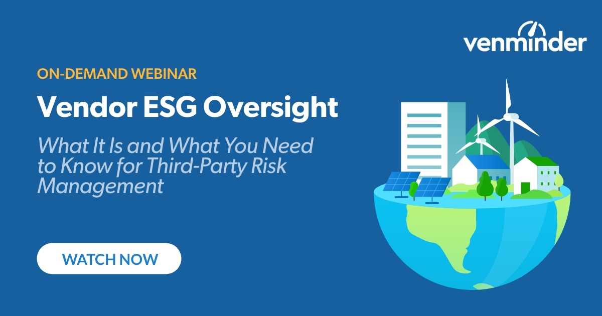 On Demand: Vendor ESG Oversight